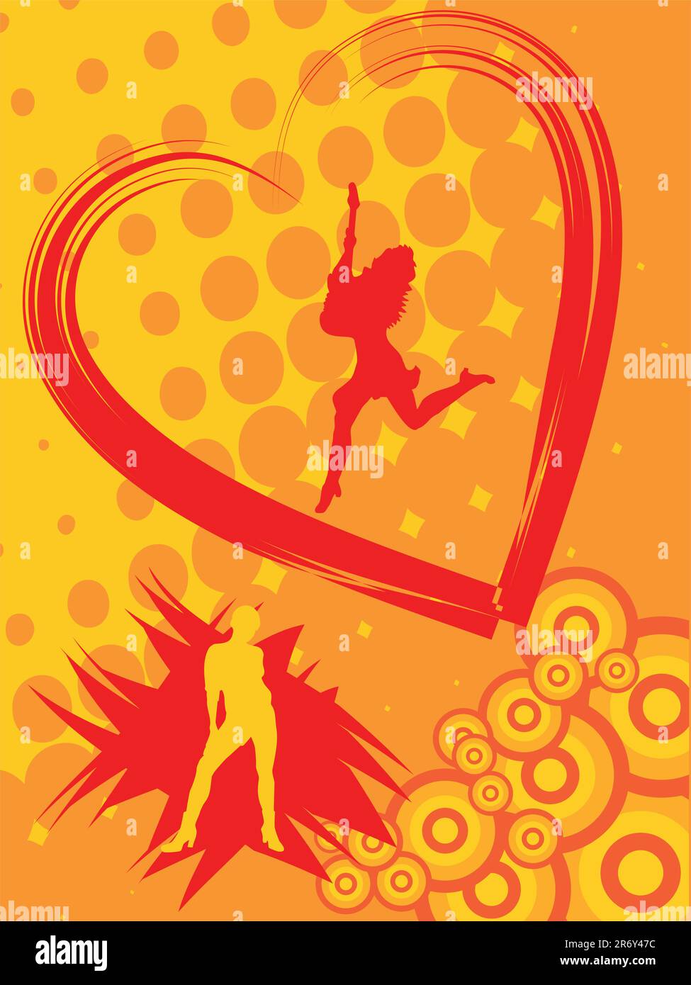 vector illustration of an abstract party background with model ...