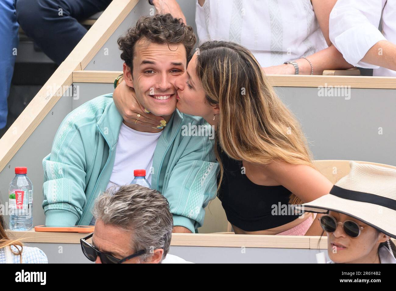 Paris, France. 11th June, 2023. Theo Curin and Marie Camille attend the ...