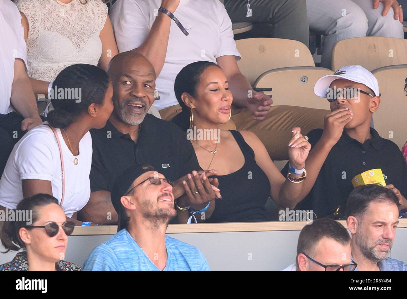 Paris, France. 11th June, 2023. Mike Tyson and dis family attend the ...