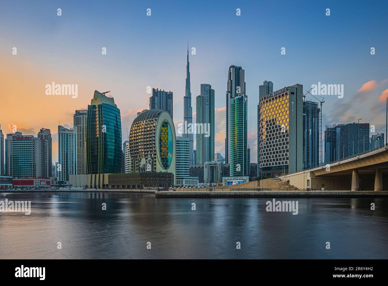 View of the business and financial center of Dubai in the United Arab ...