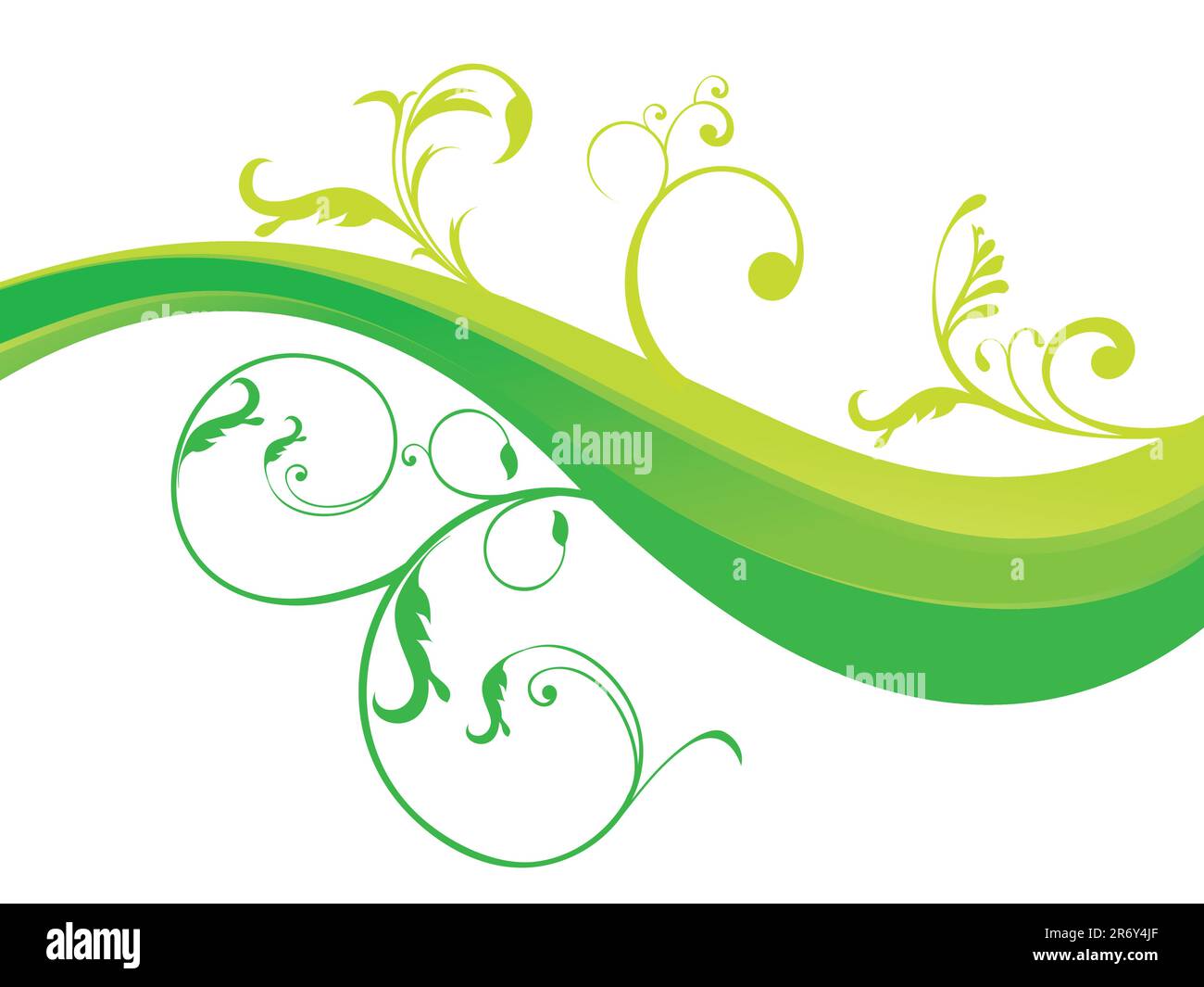 abstract green floral vector illustration Stock Vector Image & Art - Alamy