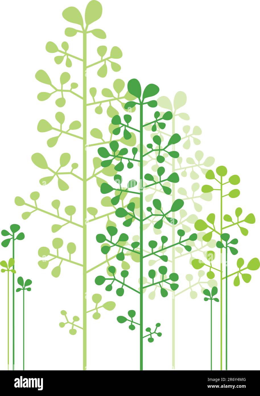 Abstract line of trees Cut Out Stock Images & Pictures - Alamy