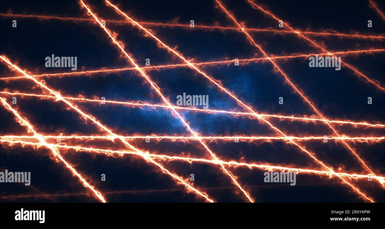 Abstract orange fire neon energy lines magical glowing background Stock ...