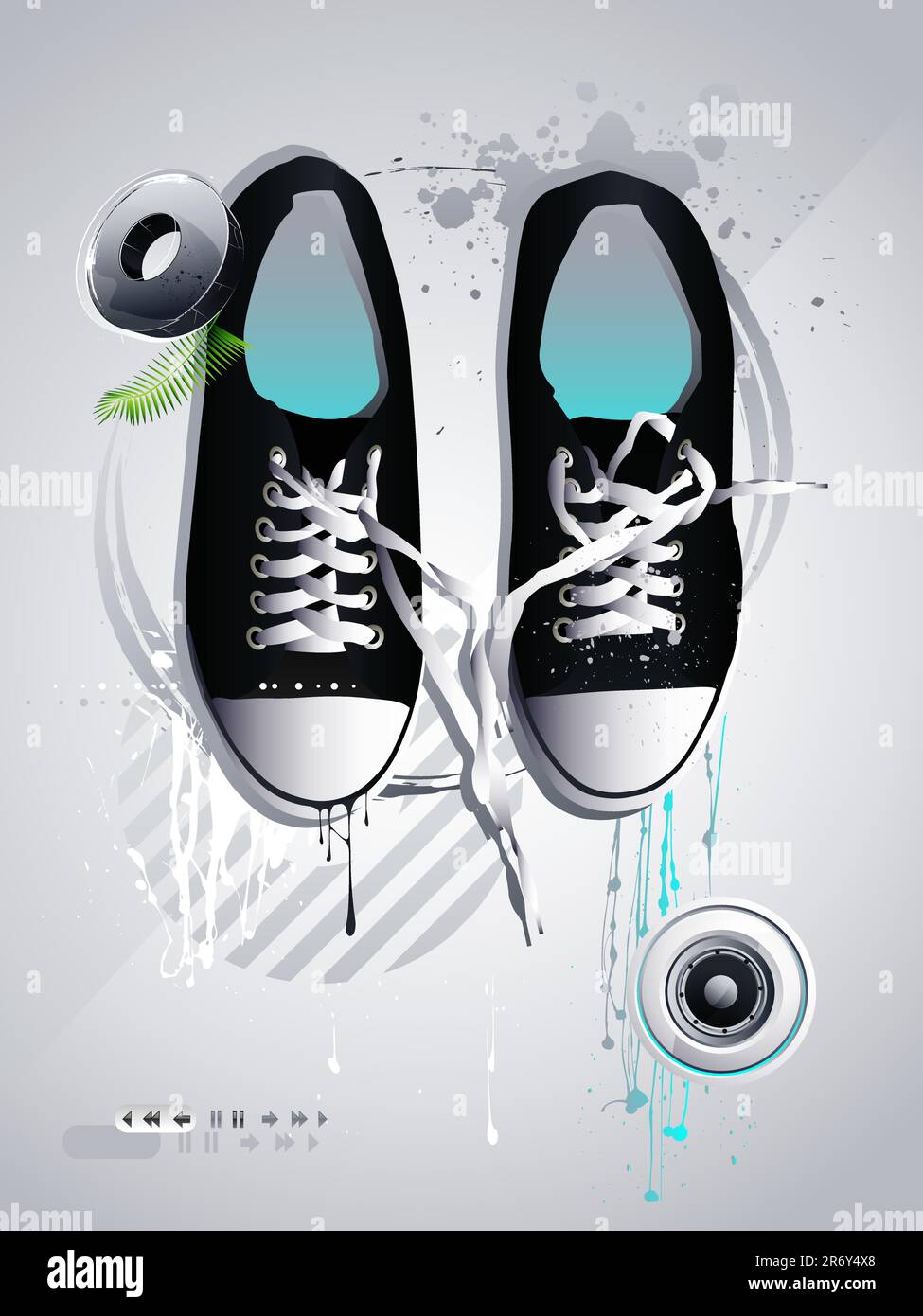 Simple white shoes sneakers Stock Vector Images - Alamy