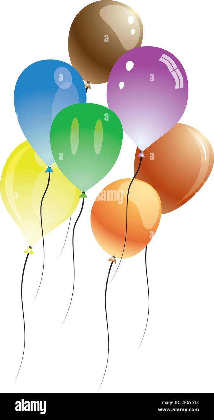 Vector balloons isolated on white background. Vector art in Adobe ...