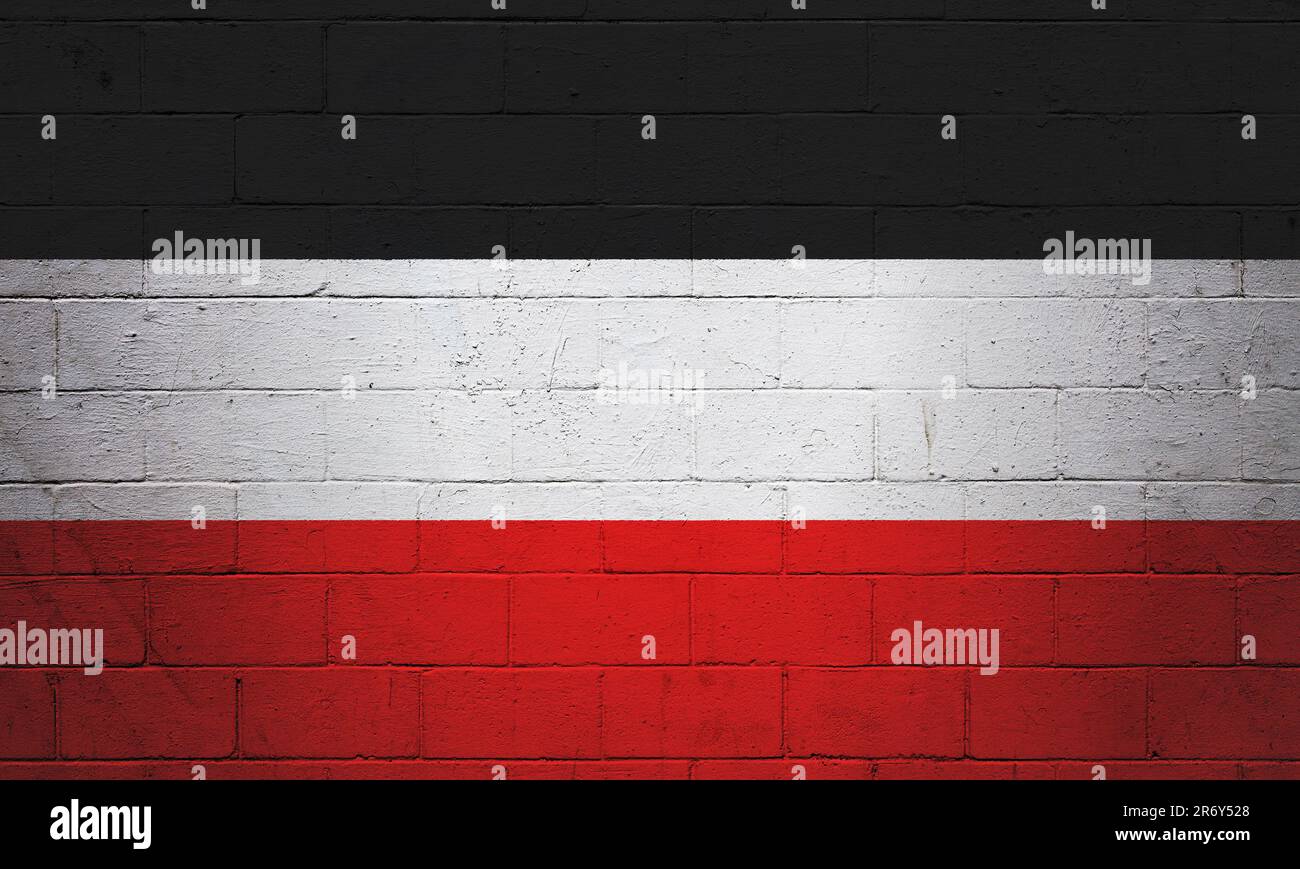 Flag of the Third Reich painted on a cinder block wall Stock Photo - Alamy