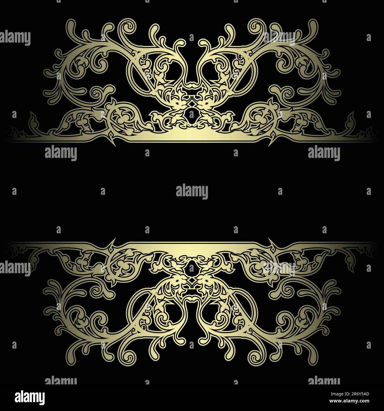 Gold scroll work Stock Vector Images - Alamy