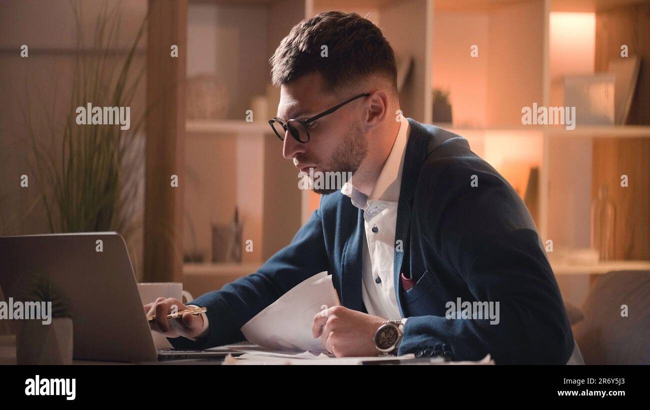 Dark study room lamp light hi-res stock photography and images - Alamy