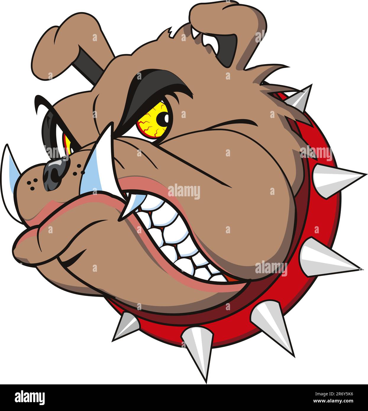 Bulldog head very angry. Isolated Stock Vector Image & Art - Alamy