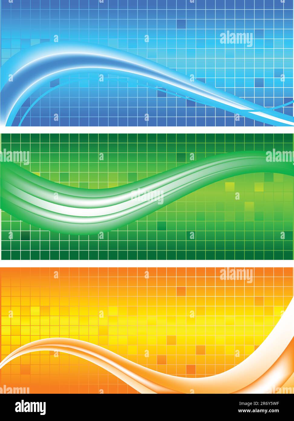 Green wavy banners Stock Vector Images - Alamy