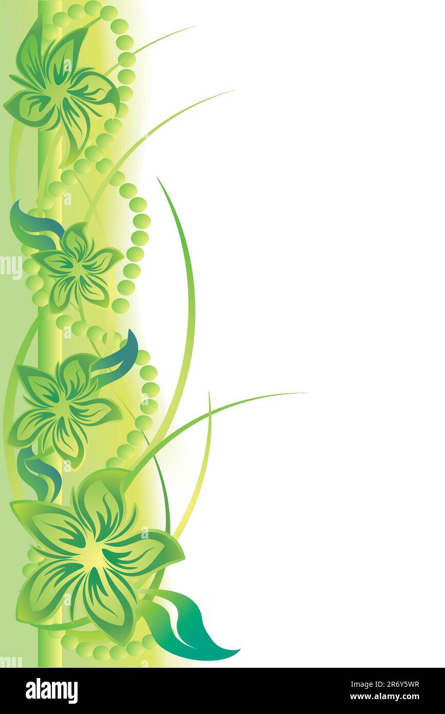 Spring green floral background Stock Vector Image & Art - Alamy