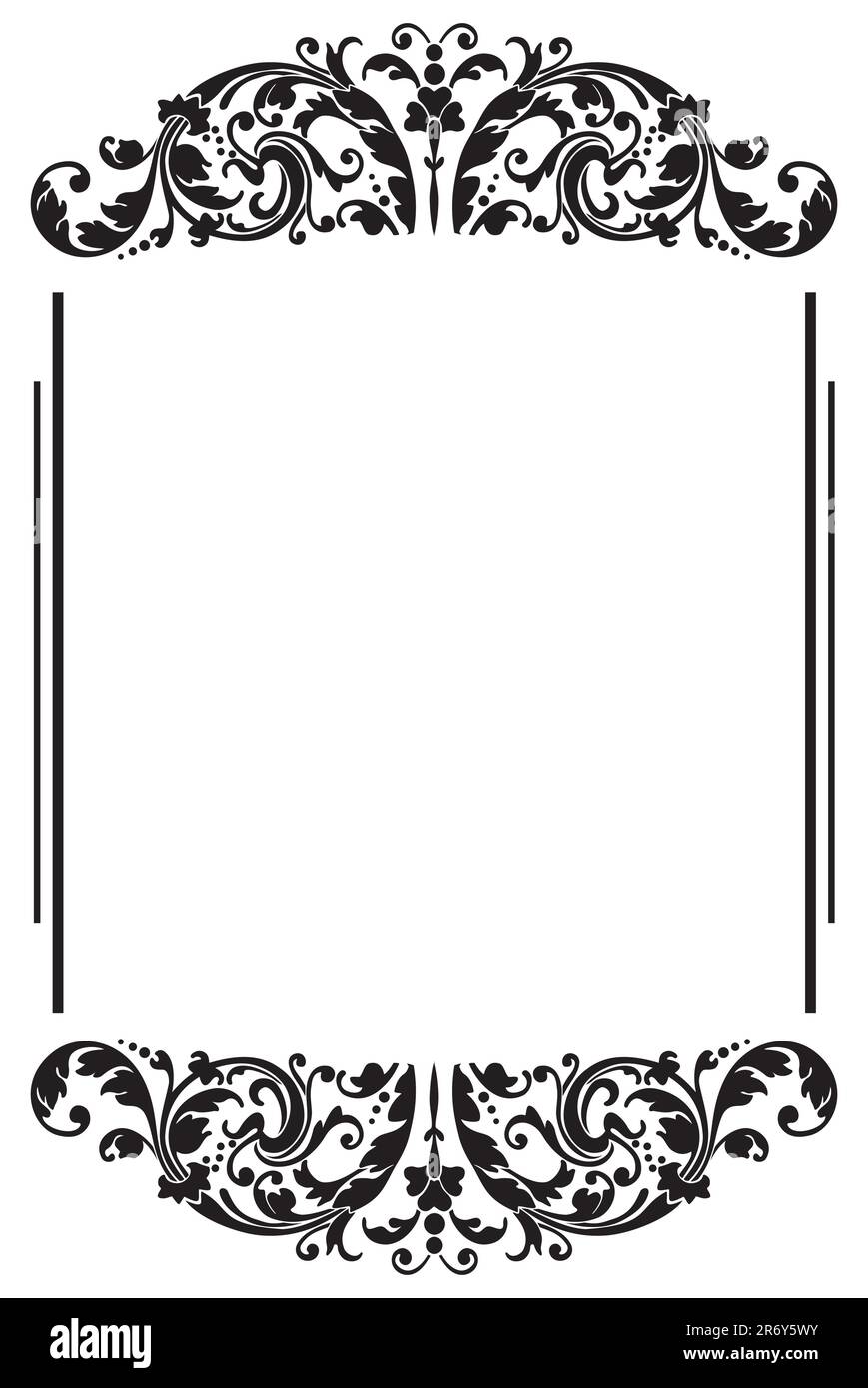 Grunge floral background with a frame for a text Stock Vector Image ...