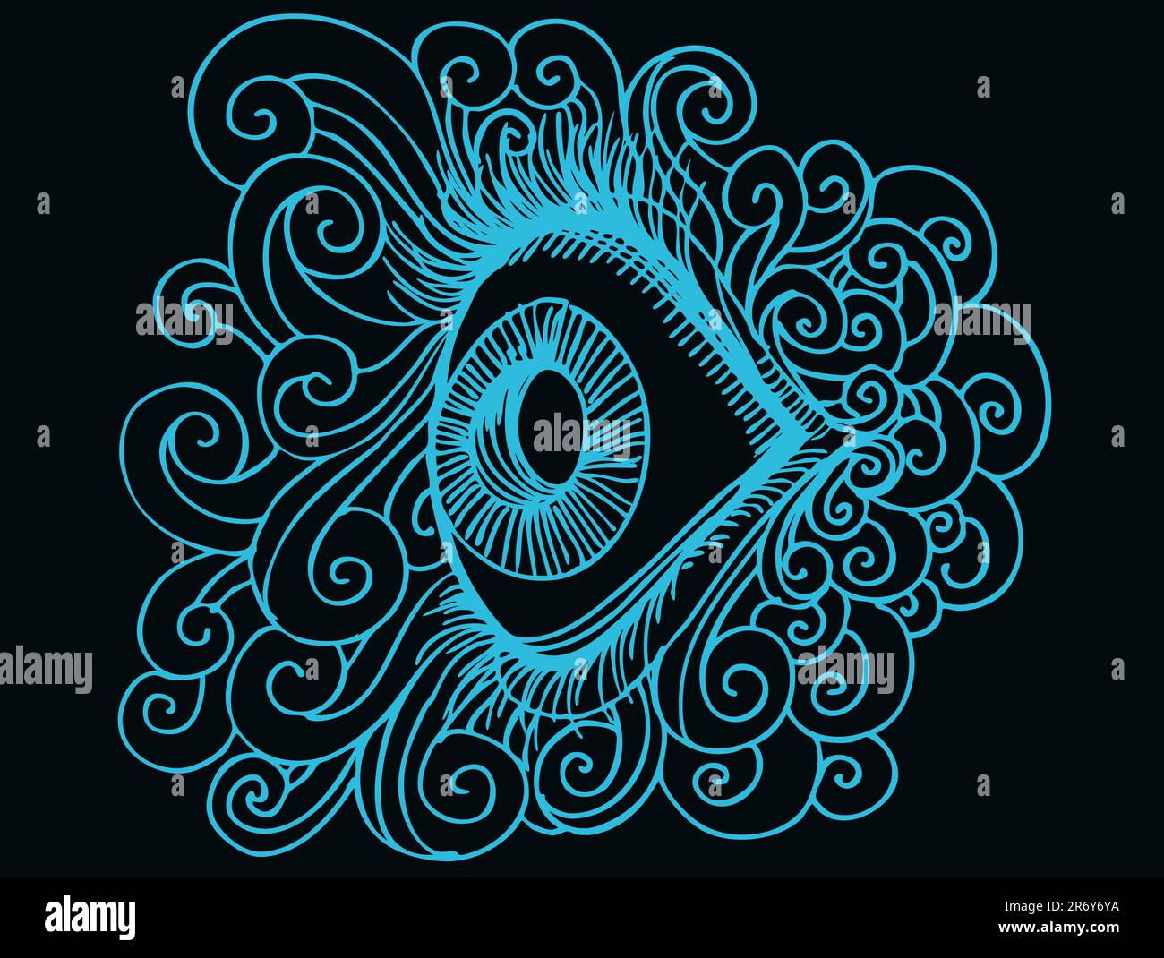 Hand drawn eye swirls hi-res stock photography and images - Alamy