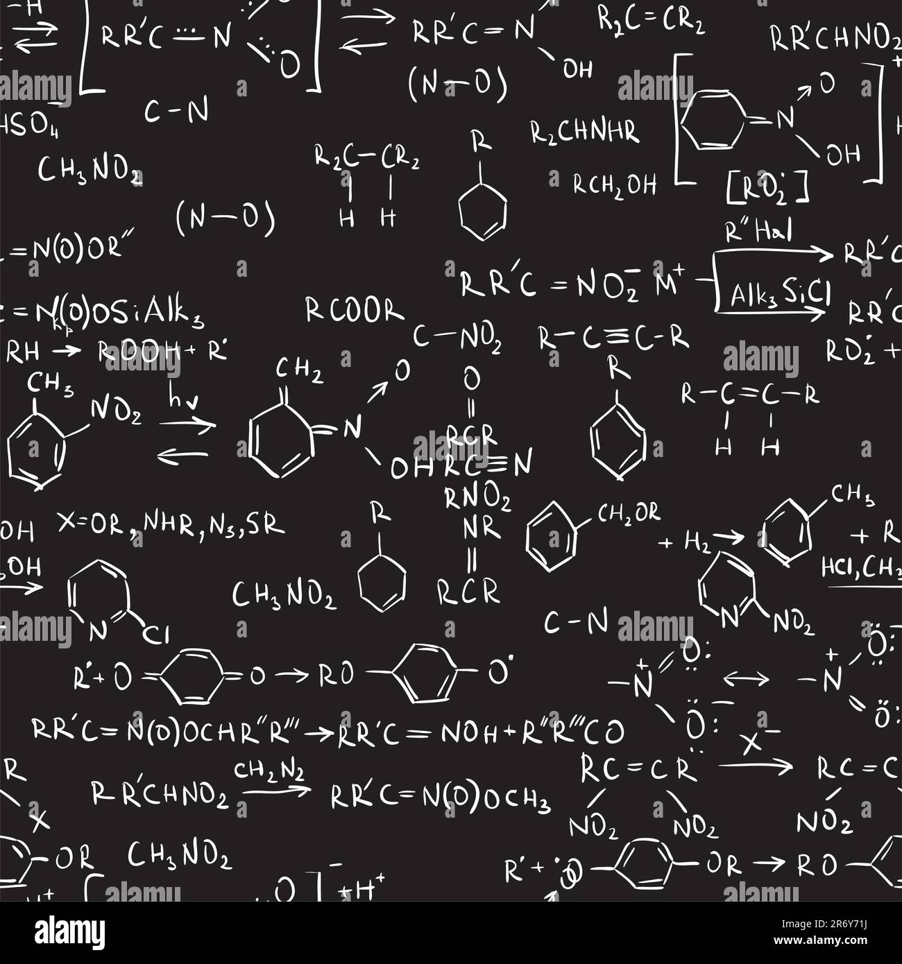 Chemistry formulas. Seamless abstract background. Vector illustration ...