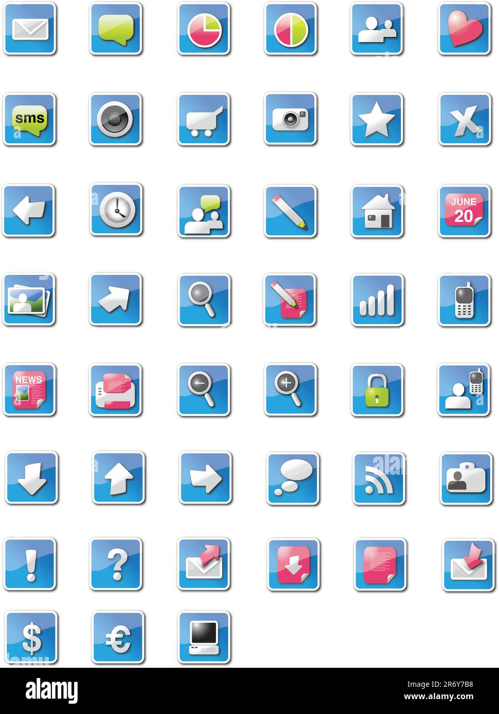 Web 2.0 icons Stock Vector Image & Art - Alamy