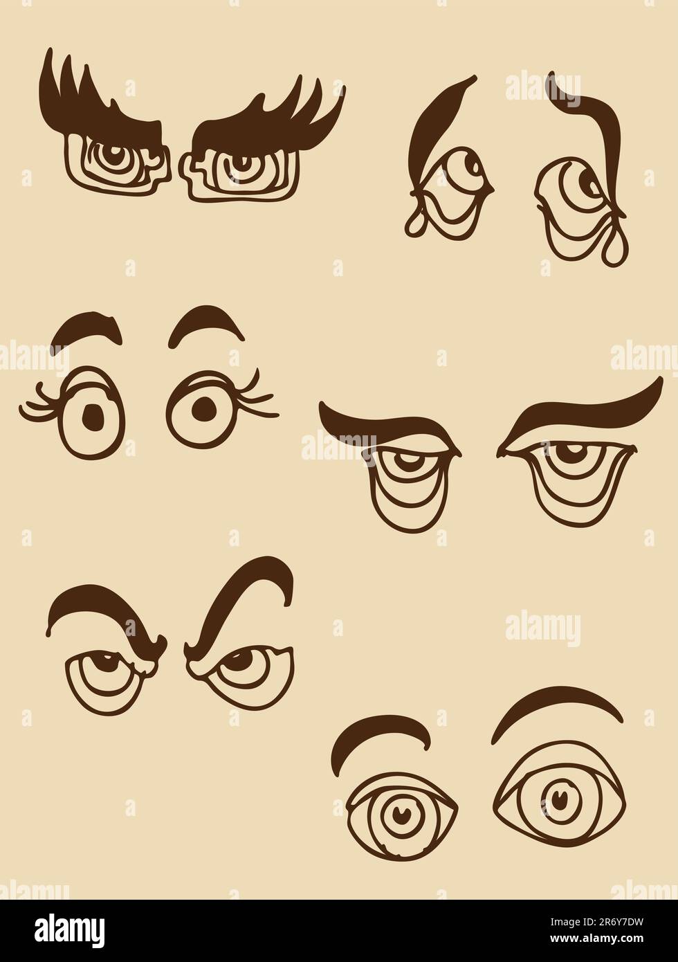 Drawing eyes hand Stock Vector Images - Alamy