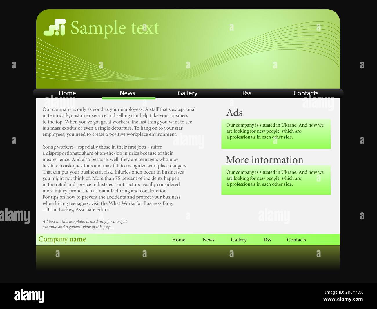 Website header panel Stock Vector Images - Alamy