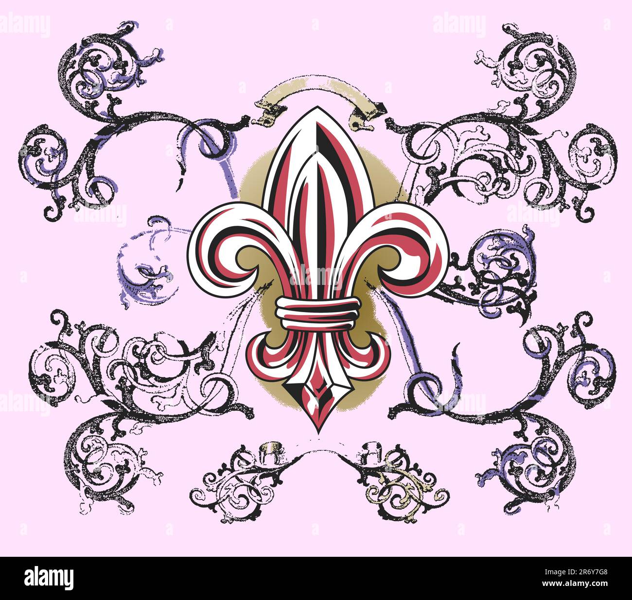 Shield and scroll Stock Vector Images - Alamy