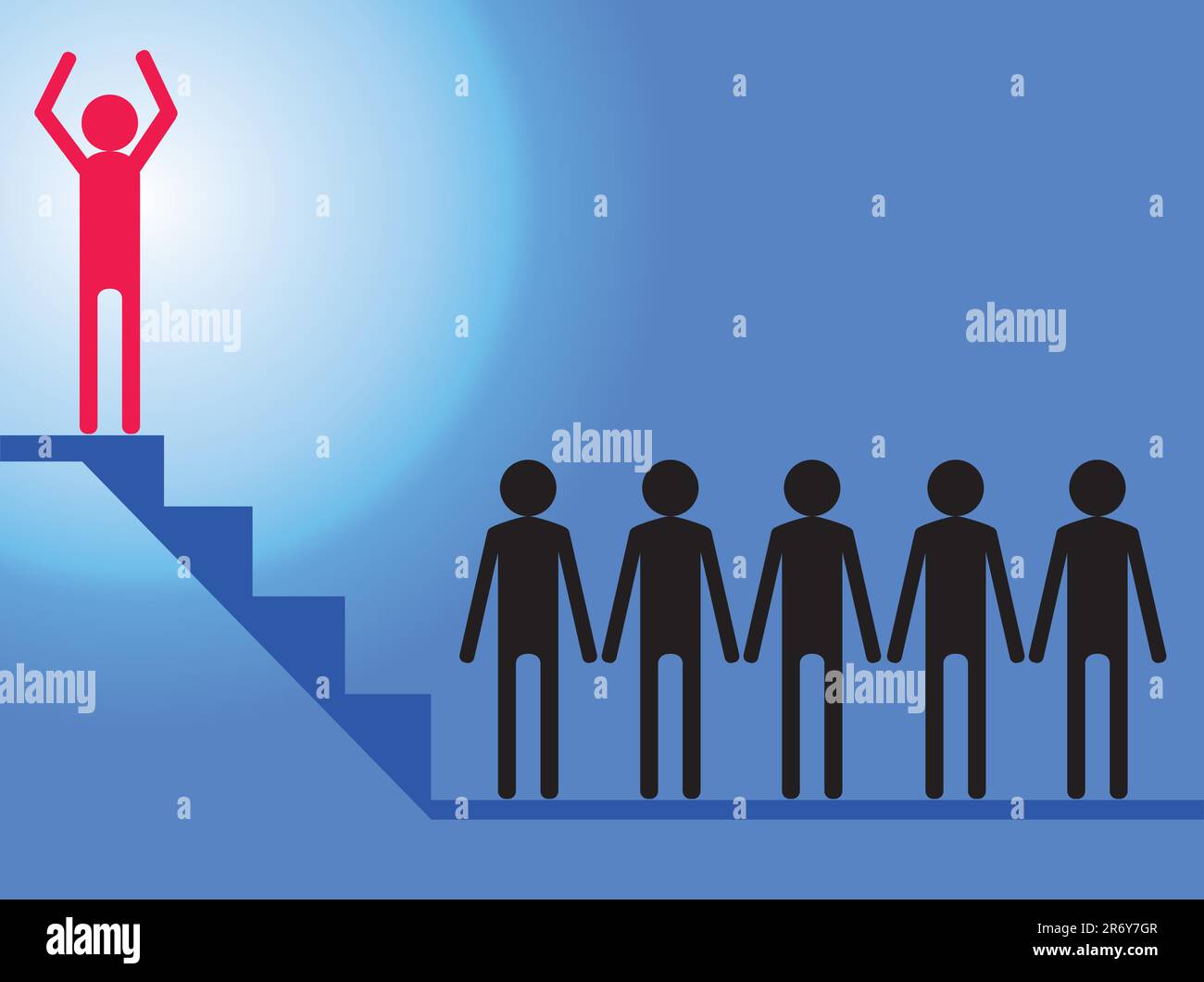 Man ladder banner Stock Vector Images - Alamy