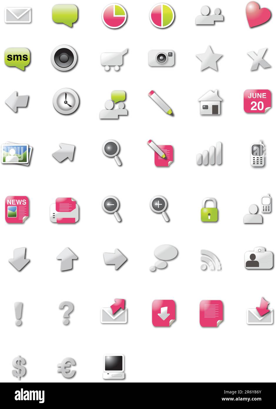 Web 2.0 icons Stock Vector Image & Art - Alamy