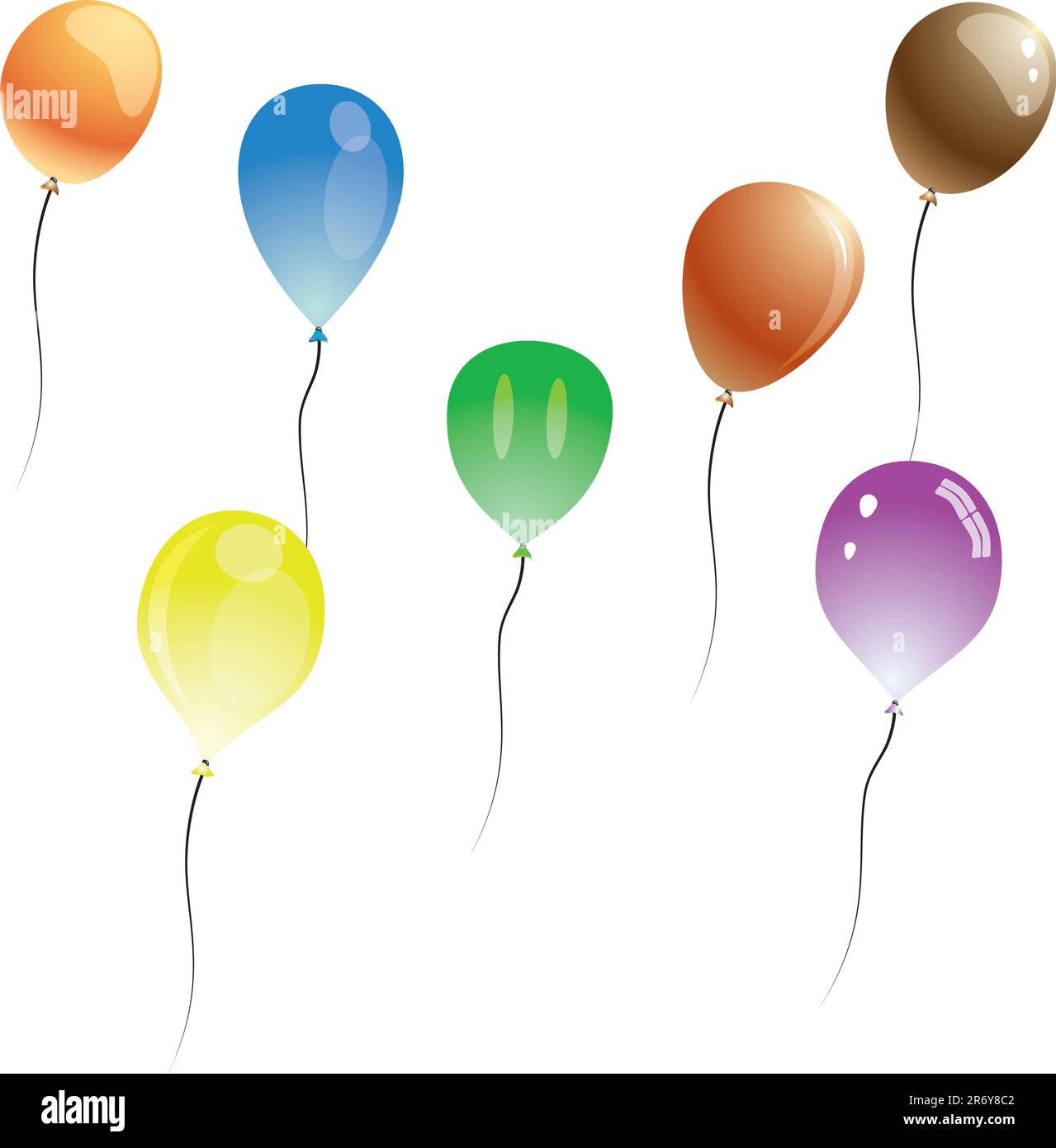 Vector balloons isolated on white background. Vector art in Adobe ...
