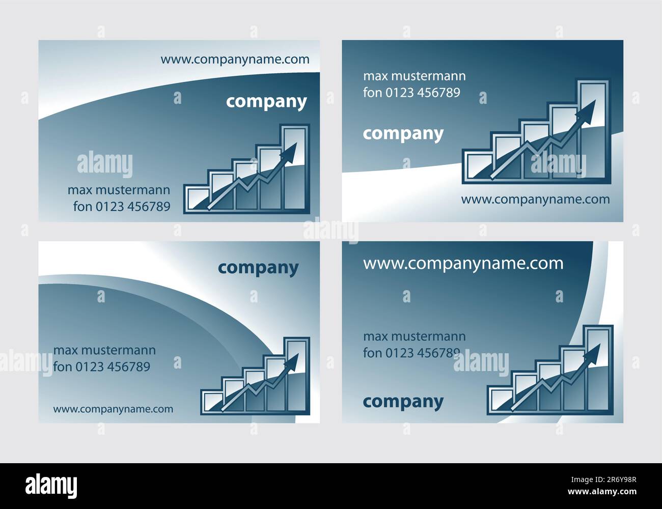 business cards templates with statistic graph Stock Vector Image & Art ...