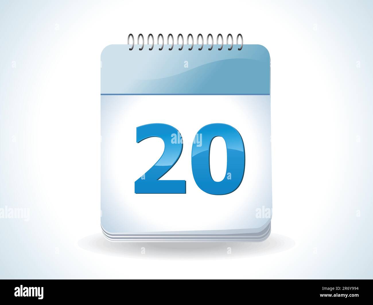 abstract blue glossy calender icon vector illustration Stock Vector ...