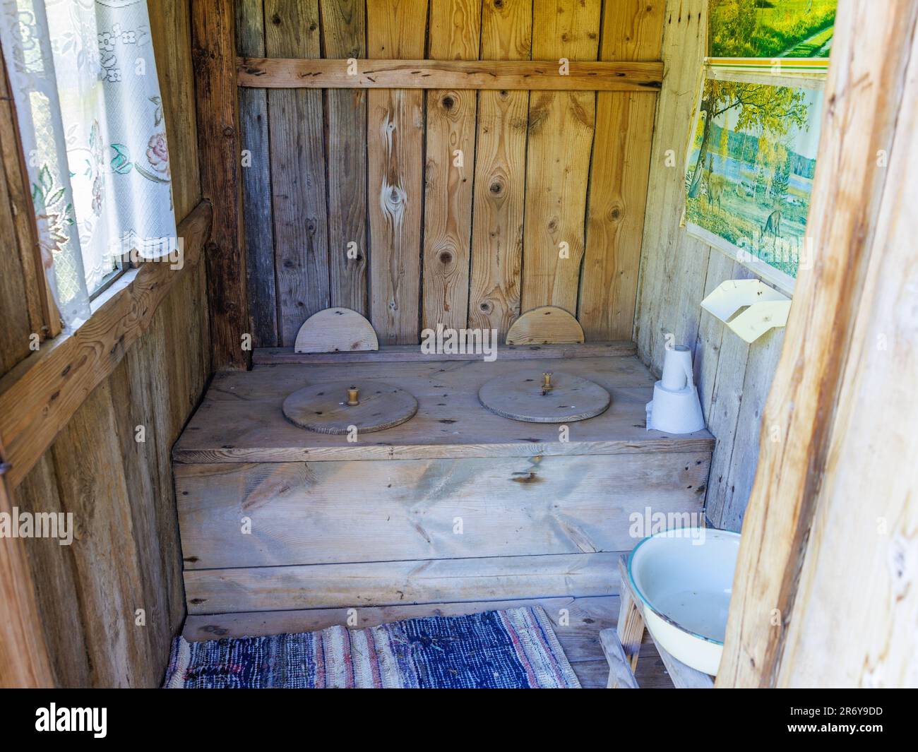 Double outhouse hi-res stock photography and images - Alamy