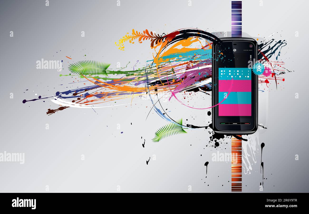 dirty abstract grunge background, telephone Stock Vector Image & Art ...