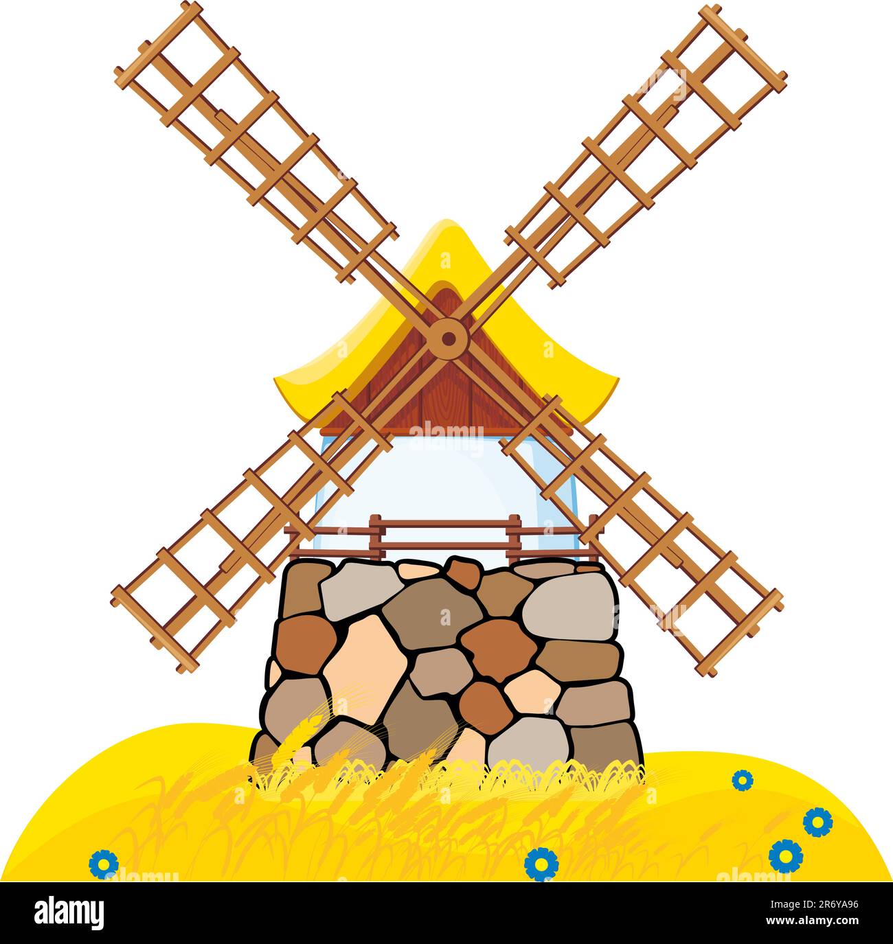 Wheat on field countryside Stock Vector Images - Alamy