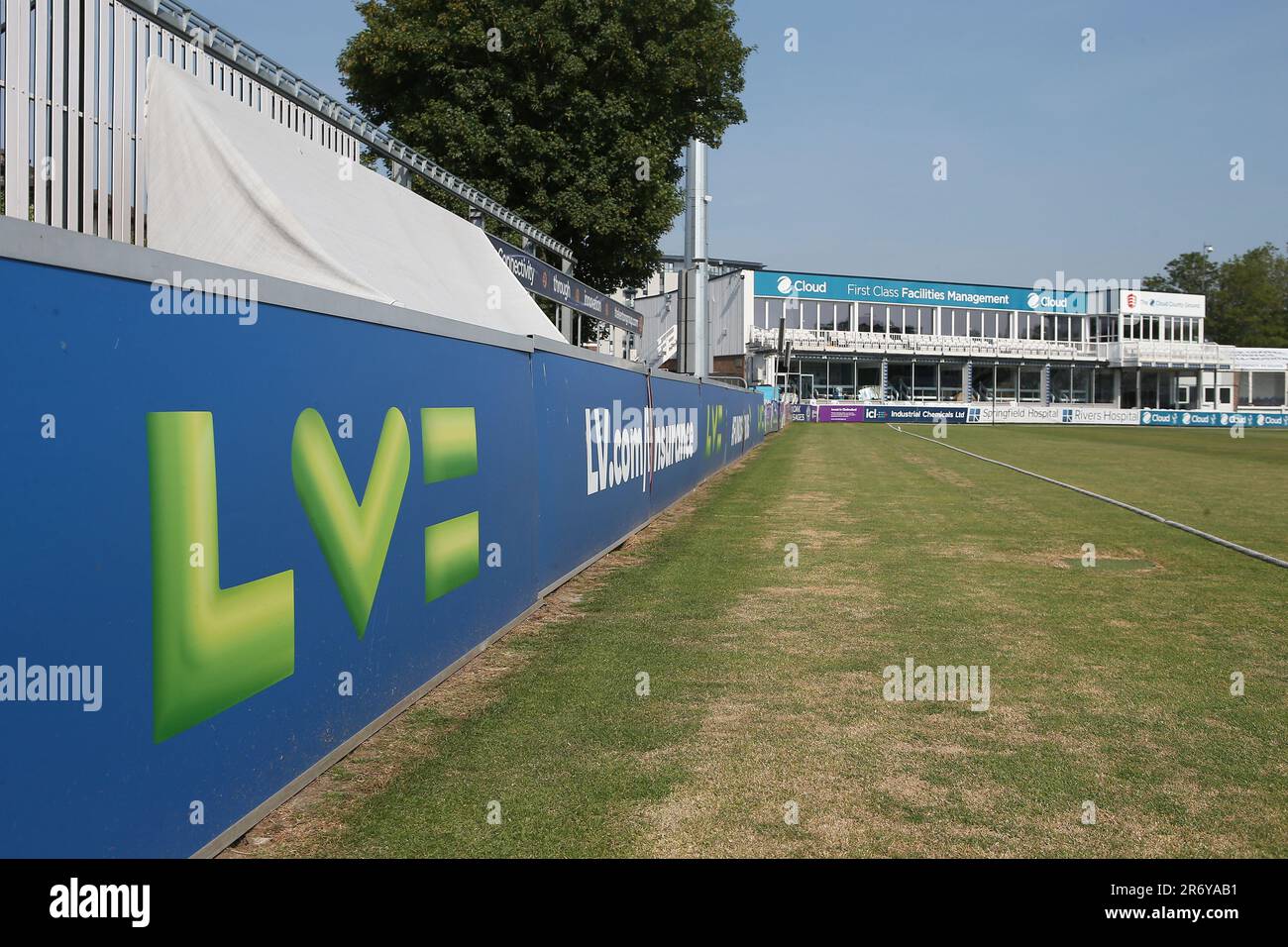 General view of the ground ahead of Essex CCC vs Somerset CCC, LV ...