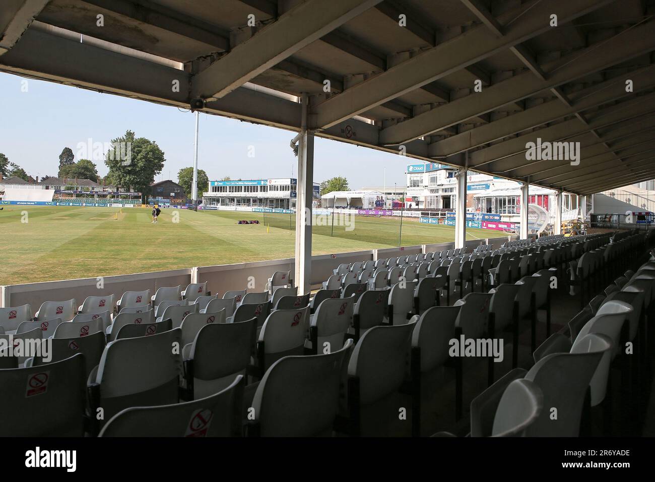 General view of the ground ahead of Essex CCC vs Somerset CCC, LV ...