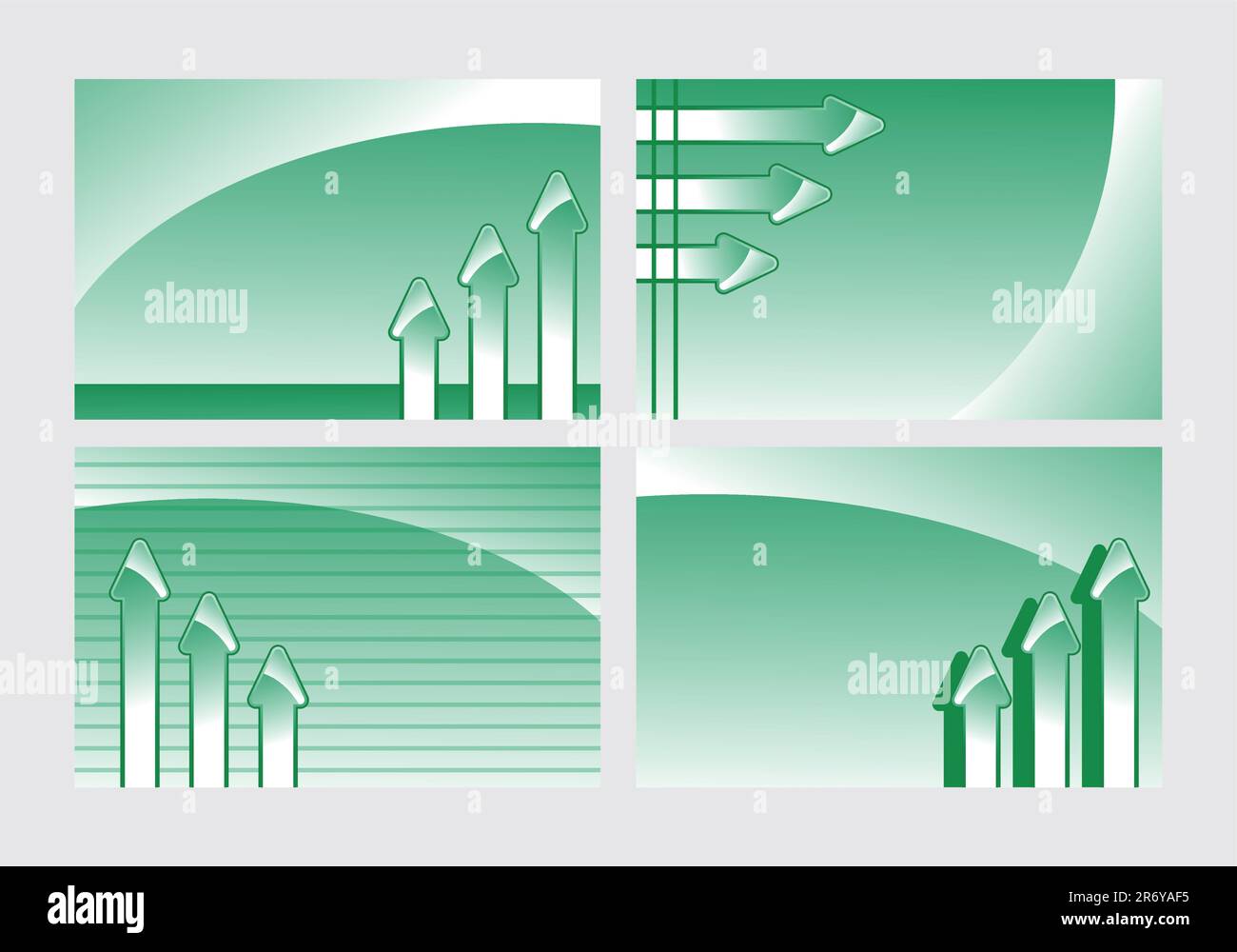 green business card templates with arrows Stock Vector Image & Art - Alamy