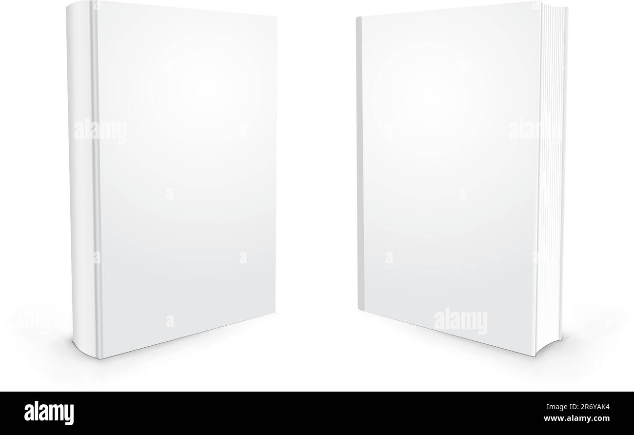 Empty white books isolated on the white background Stock Vector Image ...