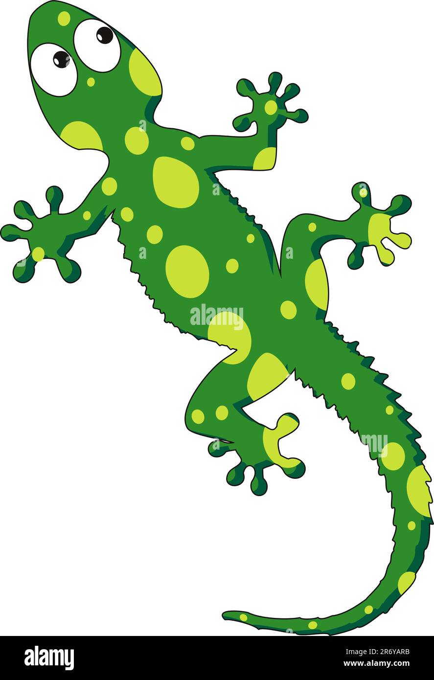 illustration of a green gecko Stock Vector Image & Art - Alamy