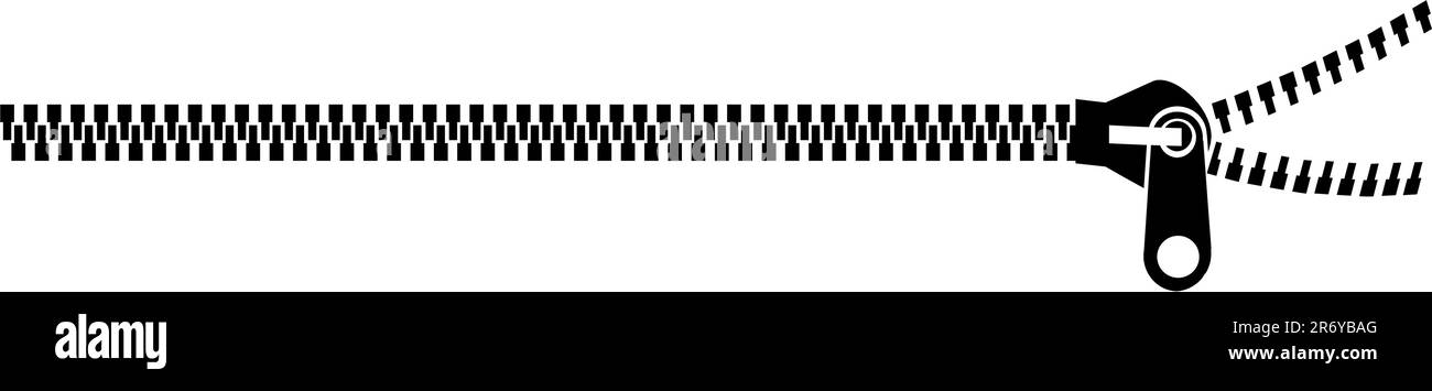 Black zip on white background. Vector file available Stock Vector Image ...