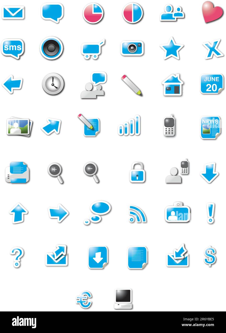 Web 2.0 icons Stock Vector Image & Art - Alamy