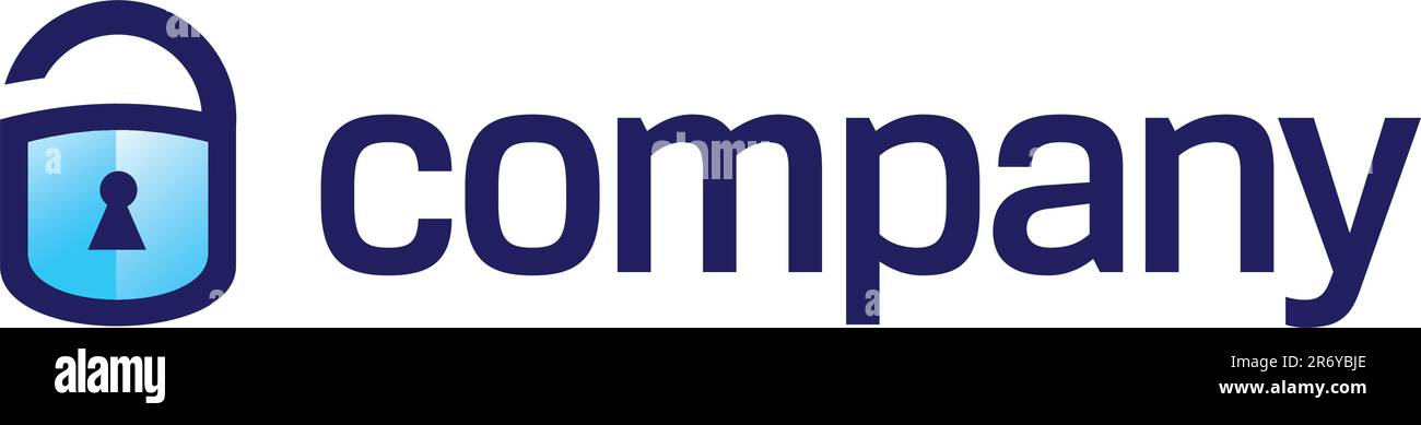 Security guard company - safety access lock logo Stock Vector Image ...