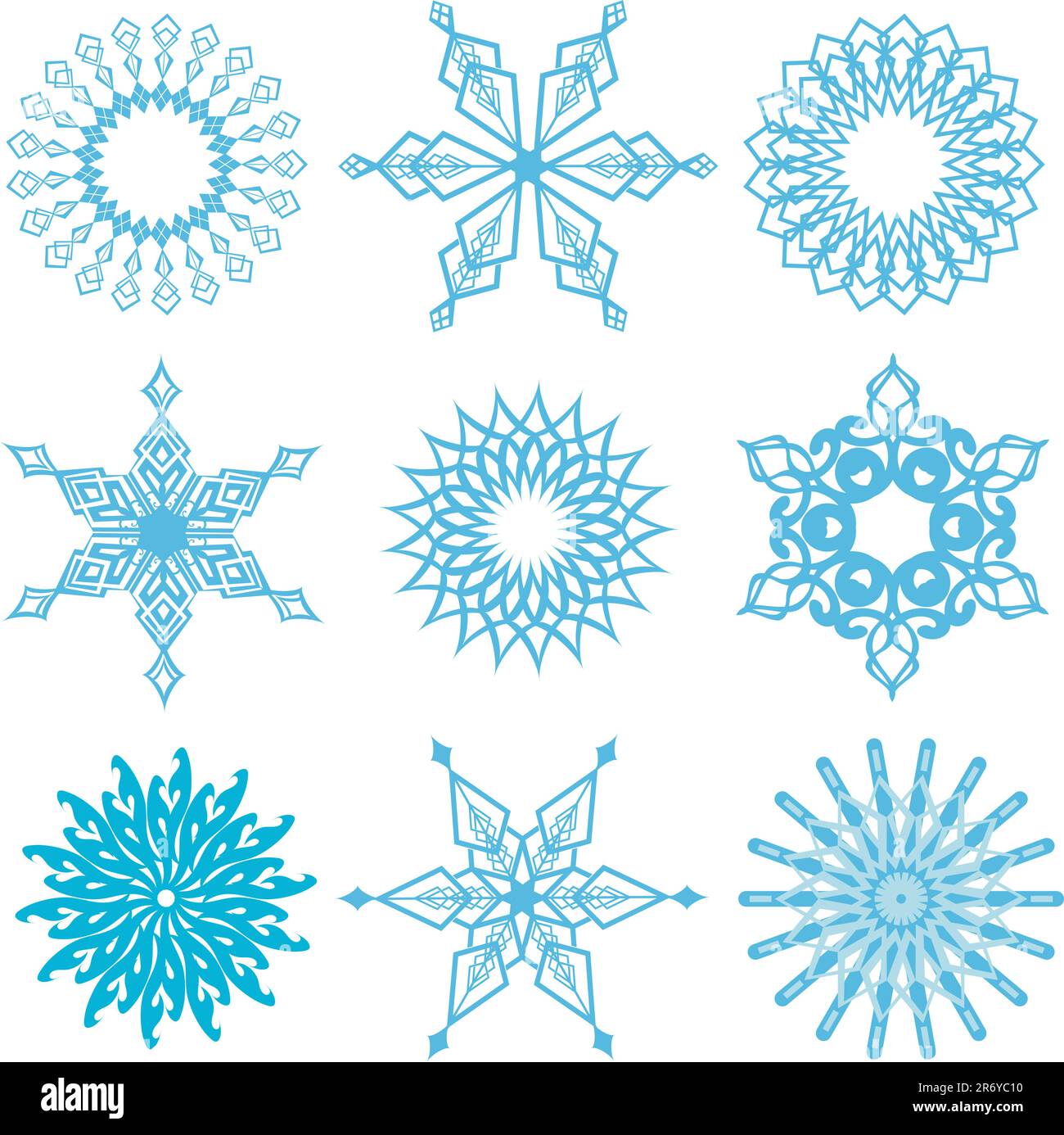 Collection of different snowflake designs Stock Vector Image & Art - Alamy