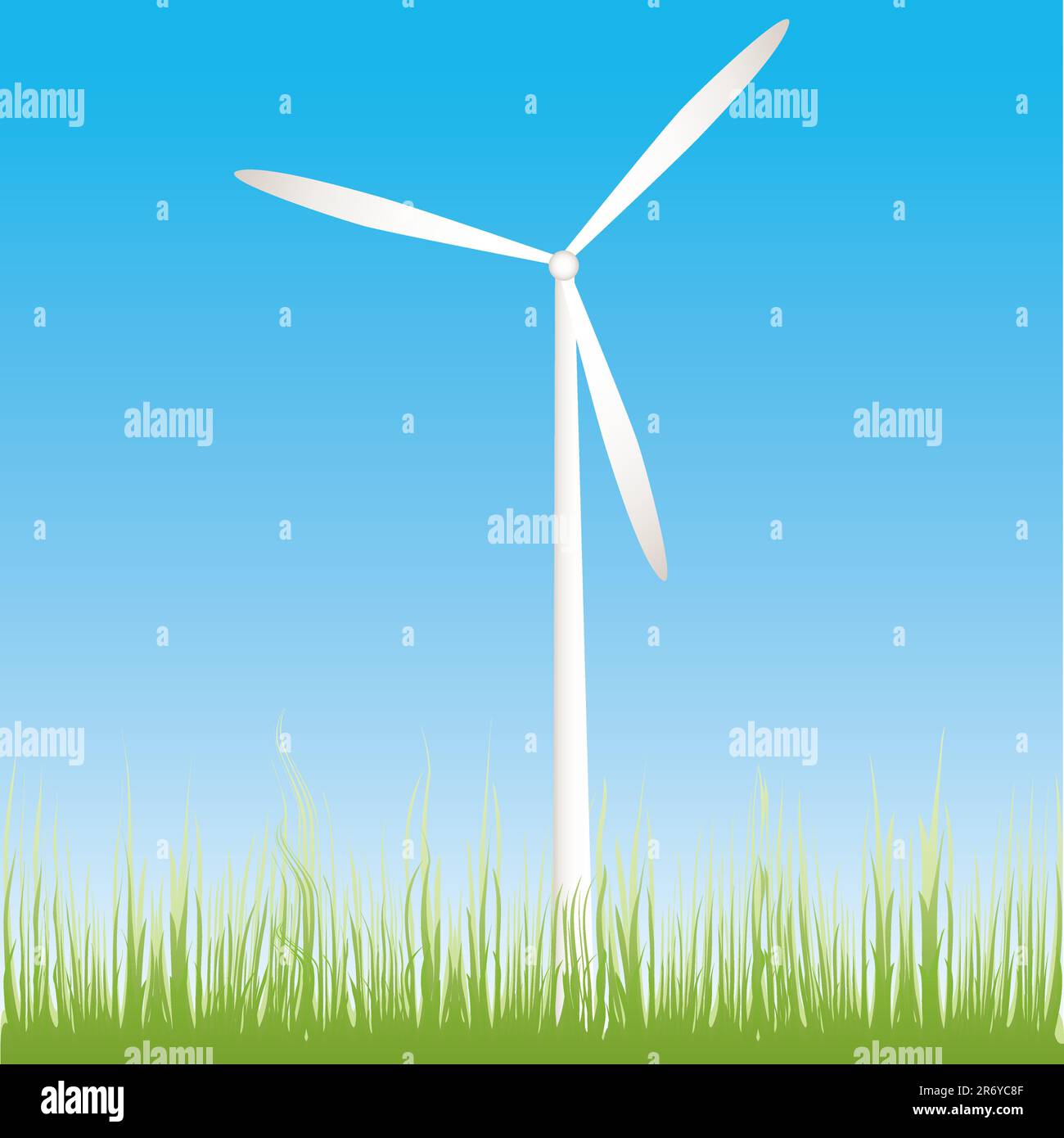 ecology concept: wind-driven generators vector illustration Stock ...
