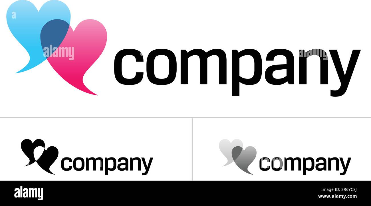 Love symbol - two hearts logo Stock Vector Image & Art - Alamy