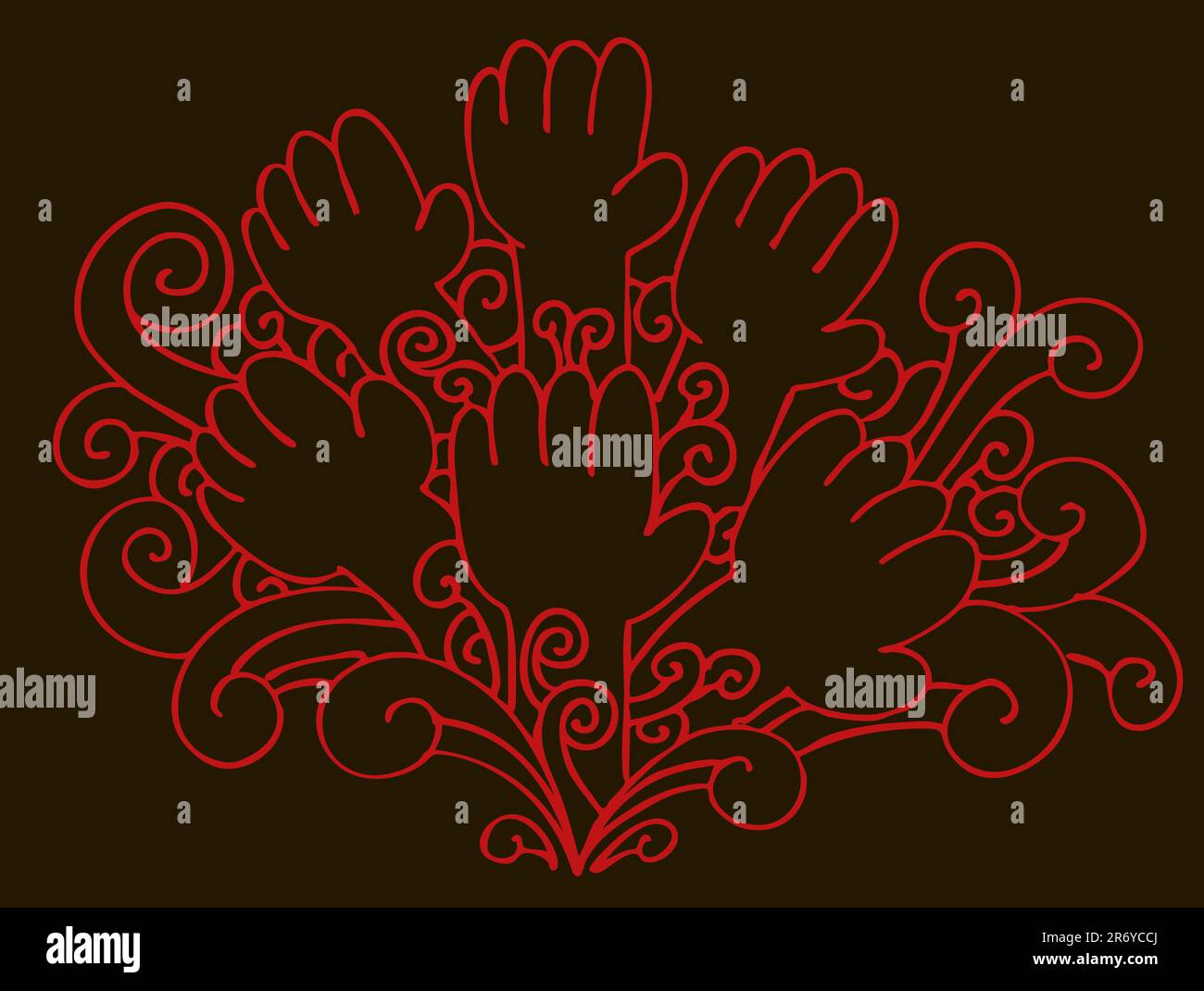 A hand drawn sketch of hands with swirls Stock Vector Image & Art - Alamy