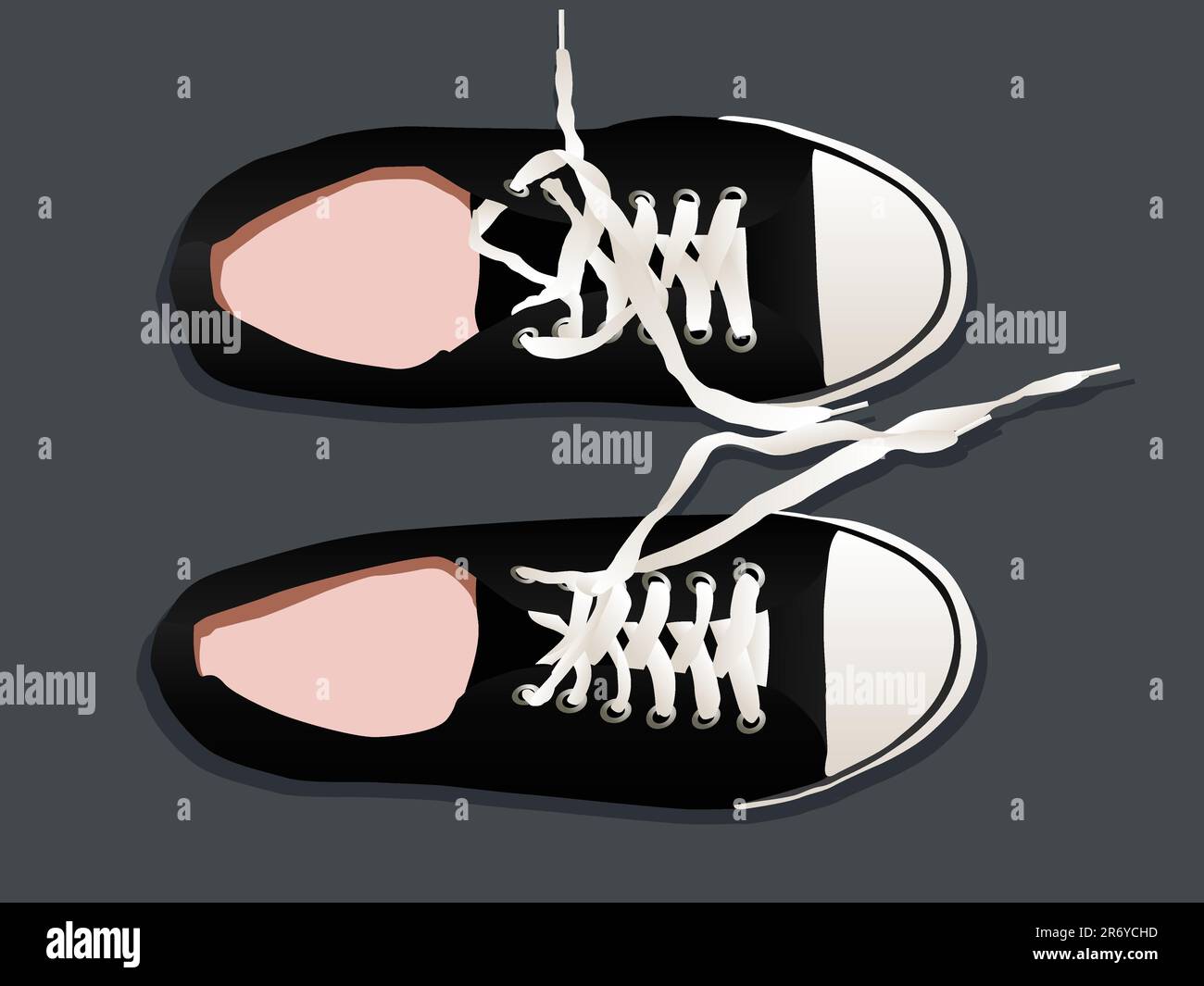 Black athletic shoes Stock Vector Images - Alamy