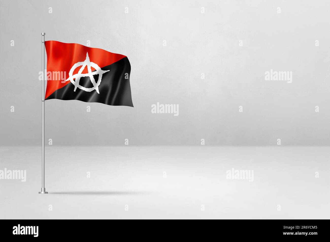 Anarchy flag, 3D illustration, isolated on white Stock Photo - Alamy