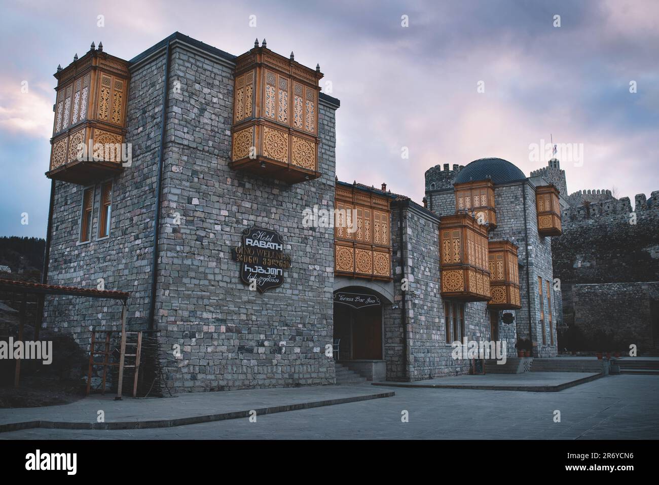 Old castle complex with antique buildings Stock Photo - Alamy