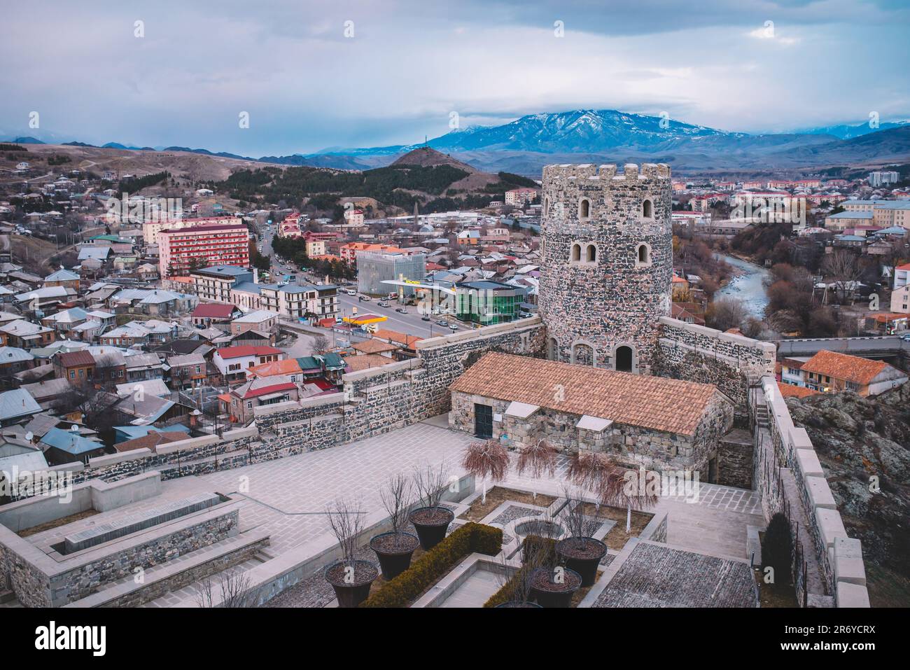 Old castle complex with antique buildings Stock Photo - Alamy