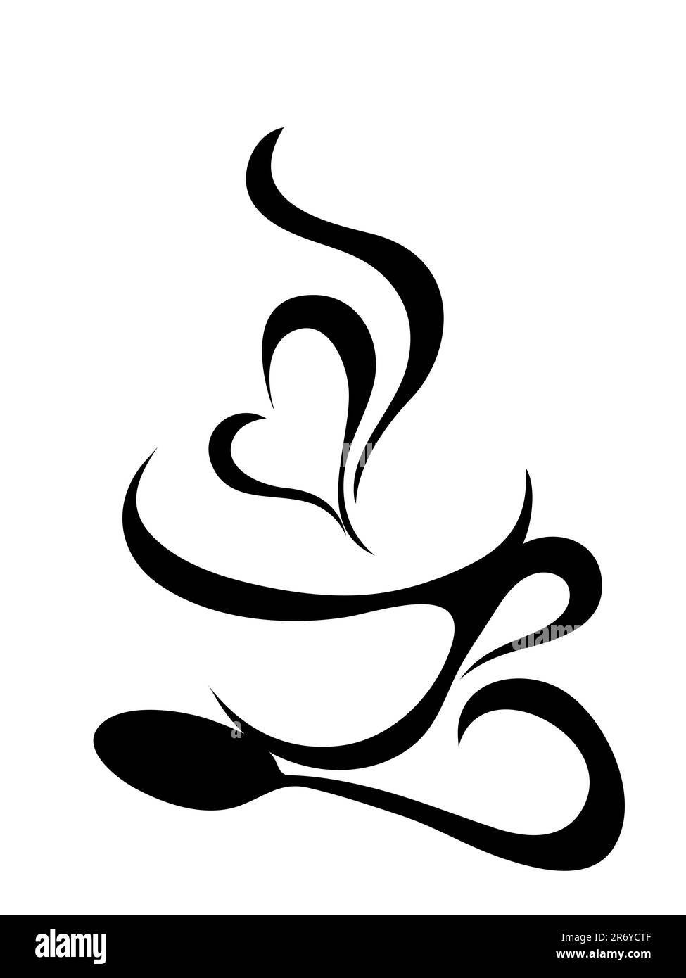 Concept love coffee Stock Vector Images - Alamy