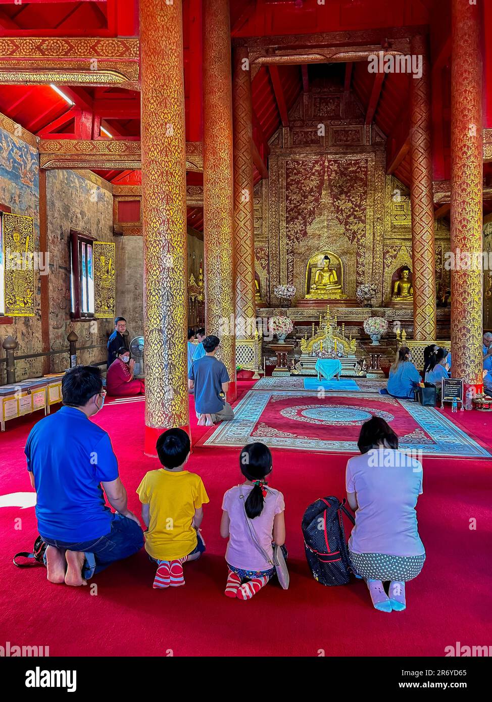 Chiang Mai, Thailand, Group People, from Behind, children, buddhist ...