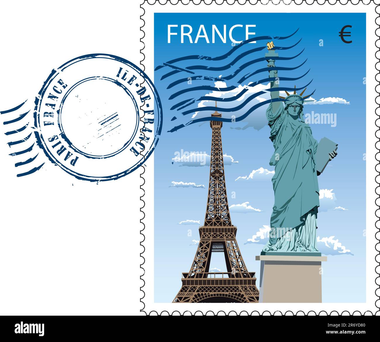 Statue of liberty post card Stock Vector Images - Alamy