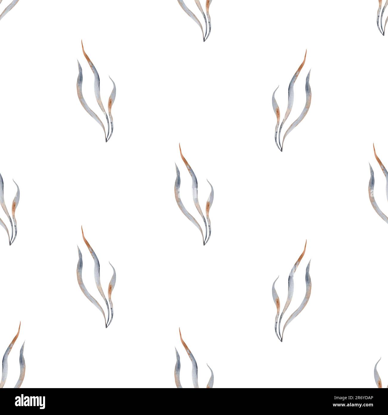 Watercolor seamless pattern marine theme. Repeating marine texture with ...